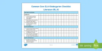 Kindergarten Checklists | twinkl.com