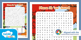 'aw' sound Phase 3b - Stage 5/6 Phonics - Linguistic Phonics - Resources
