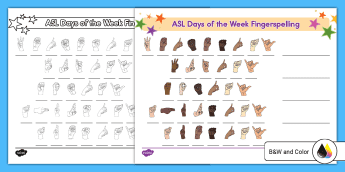 ASL Days of the Week | twinkl.com