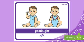 Bedtime Signs - Baby Sign Language - Twinkl