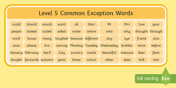 Phonics Common Exception Words | twinkl.com.au