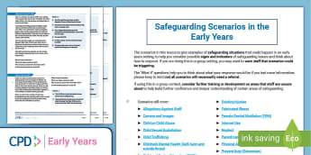 EYFS Safeguarding CPD Resources | Early Years CPD | Twinkl