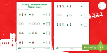 Christmas Addition Worksheets | twinkl.com.au