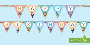 Happy Birthday Buntings | twinkl.co.uk