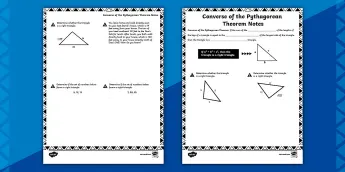 Pythagorean Converse Worksheets | twinkl.com