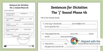 'j' sound Phase 4b - Stage 5/6 Phonics - Linguistic Phonics - Resources