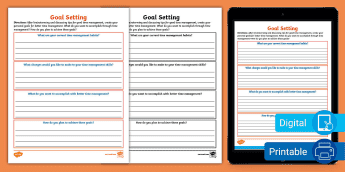Goal Setting Worksheets | twinkl.com