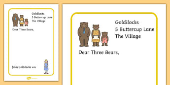 KS1 Goldilocks and the Three Bears Worksheets and Activities