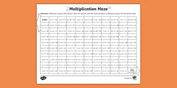 Multiplication Mazes | twinkl.com