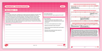 Democracy Printables | Year 6 Integrated Units | Australia