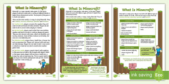 Activities Minecraft Worksheets and Primary Resources