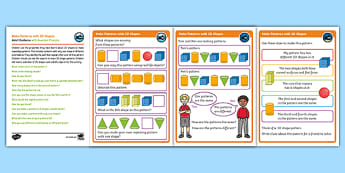 7 KS1 Patterns with 2D and 3D Shapes | Twinkl Maths - Twinkl