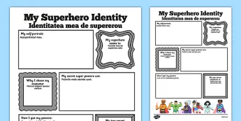 Superhero Writing Frames | twinkl.com.au