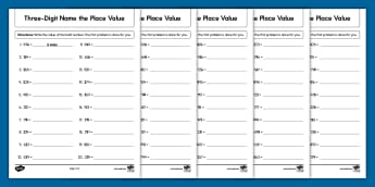 3-Digit Place Value Worksheets | Grade 2 | Twinkl - Twinkl