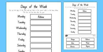 Days of the Week - Te Reo Māori Resources - Years 3 - 4 - NZ