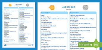 Light and Dark English Primary Resources - Light & Dark Primary