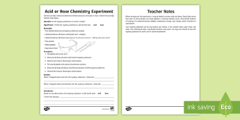 Chemistry Worksheets | twinkl.com