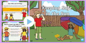 Summer Sun Safety Primary Resources - Summer Season Sun Holiday
