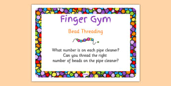 Maths - Finger Gym Plans - Ages 0-5 - Malta - Twinkl