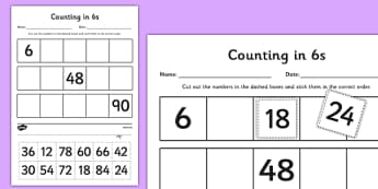 Counting in 6s Primary Resources, number line, numberlines, maths