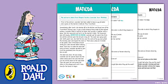 FREE ‘Matilda’ Activities | Roald Dahl | Literacy Resources