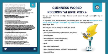 Printable World Record Challenges | Twinkl Parents - Twinkl