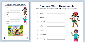 Unscramble Worksheets | twinkl.com.au