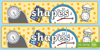 3D Shapes Display Early Years (EYFS) - Early Years (EYFS), spaces,