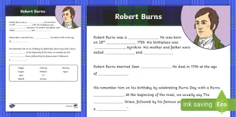 Robert Burns Activities | twinkl.com.au