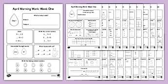 Morning Work Worksheets & Printables | Kindergarten | Twinkl