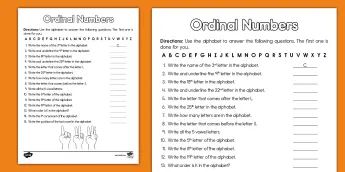 Ordinal Numbers Worksheets | twinkl.com