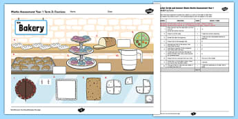 Year 1 Fractions - Maths Year 1 Primary Resources - Assessment Te