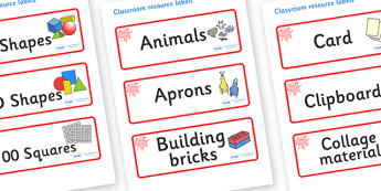 Red Classroom Labels | twinkl.co.uk