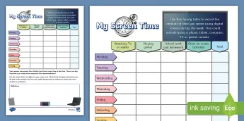 Screen Time Wellbeing Tools | twinkl.co.uk