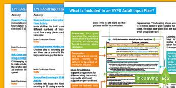 Planning and Assessment Adult Led Focus Plans Early Years (EYFS ...
