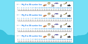 Under the Sea Number Lines | twinkl.co.uk