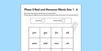 Real and Nonsense Words | twinkl.com.au