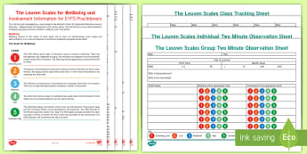 Assessment & Targets The Leuven Scales Early Years (EYFS) - Primary