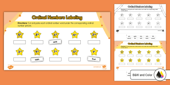 Ordinal Numbers Worksheets | twinkl.com