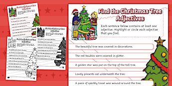 Christmas Adjectives Worksheets | twinkl.com.au