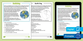 Earth Day Reading Passages | twinkl.com