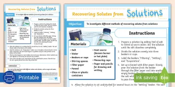 Science Solutions Activities | twinkl.co.uk