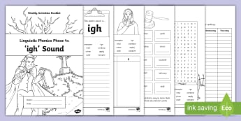 'igh' sound Phase 4c - Stage 5/6 Phonics - Linguistic Phonics - Resources