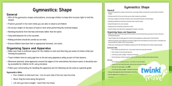 Gymnastics Shapes - PE Lesson Plans - Year 3 - Twinkl Move