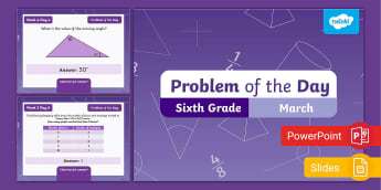 Problem of the Day Teaching Resources for Sixth Grade