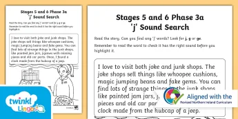 J Sound Activities | twinkl.co.uk