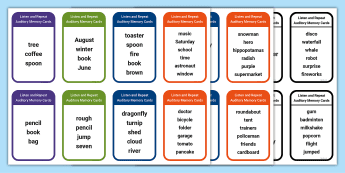 Auditory Memory Activities | twinkl.com