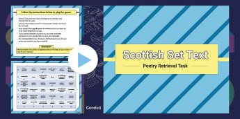 Scottish Set Texts Higher - Senior Phase - Conduit English - - Resources