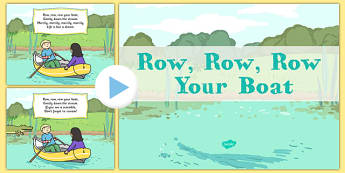 Row, Row, Row Your Boat Nursery Rhymes | Primary Resources