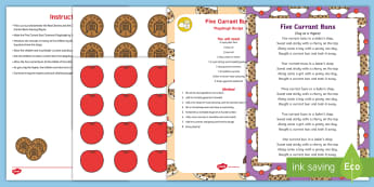 Five Currant Buns Nursery Rhyme Early Years (EYFS), Nursery, Rhyme